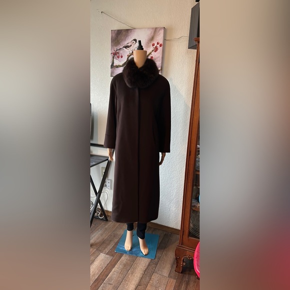 Albert Nipon | Jackets & Coats | Vintage Albert Nippon Brown Wool Coat ...